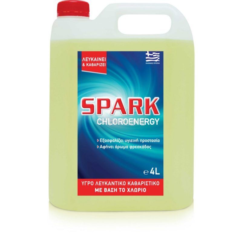 SPARK CHLOROENERGY ΥΓΡΟ ΛΕΥΚΑΝΤΙΚΟ ΚΑΘΑΡΙΣΤΙΚΟ ΜΕ ΒΑΣΗ ΤΟ ΧΛΩΡΙΟ ΜΠΛΕ ...